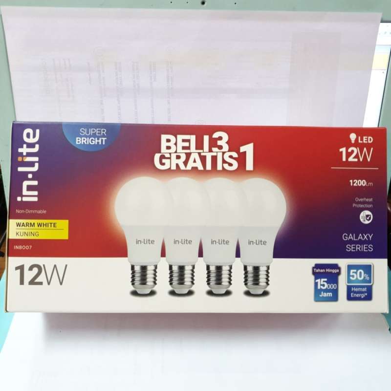 Promo Lampu LED Inlite 11 watt BELI 3 GRATIS 1 BERGARANSI Diskon 25% di ...
