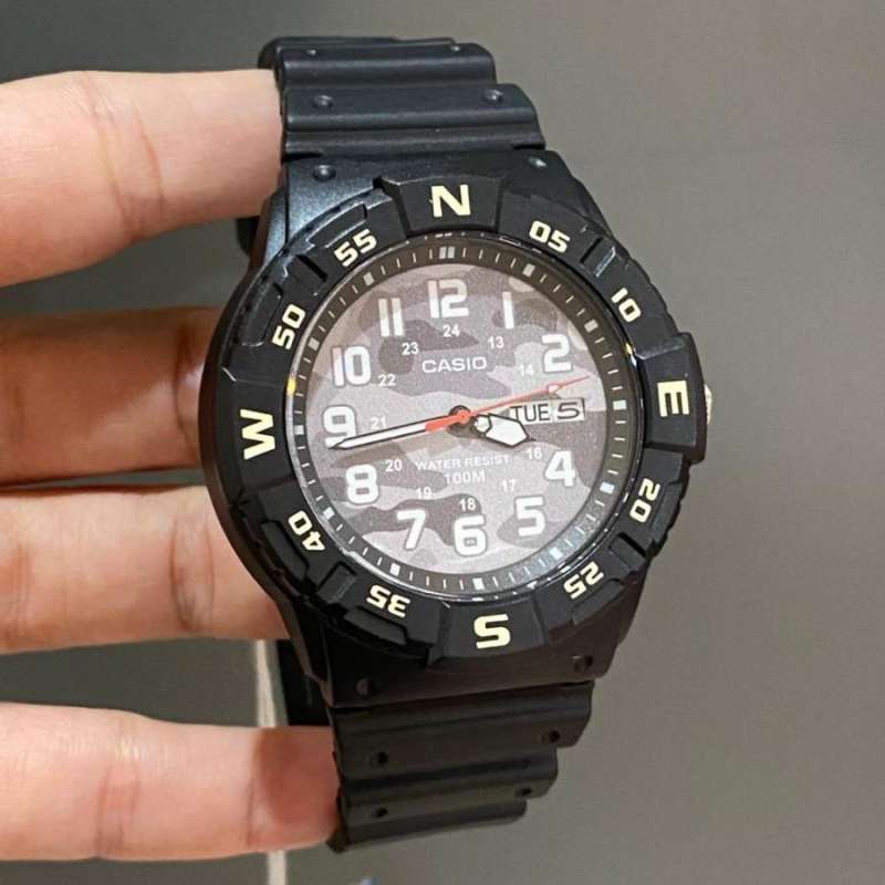 Jual Jam Tangan Pria CASIO Analog Strap Karet Hitam MRW-200HCM-1B ...