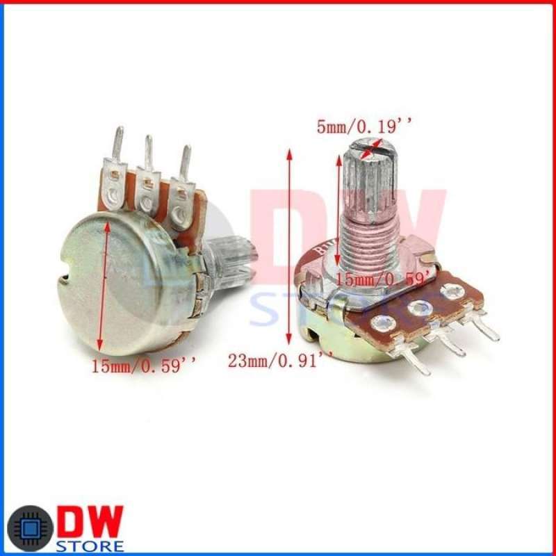 Jual B10K 10K OHM POTENSIOMETER MONO POTENSIO METER VARIABLE RESISTOR ...