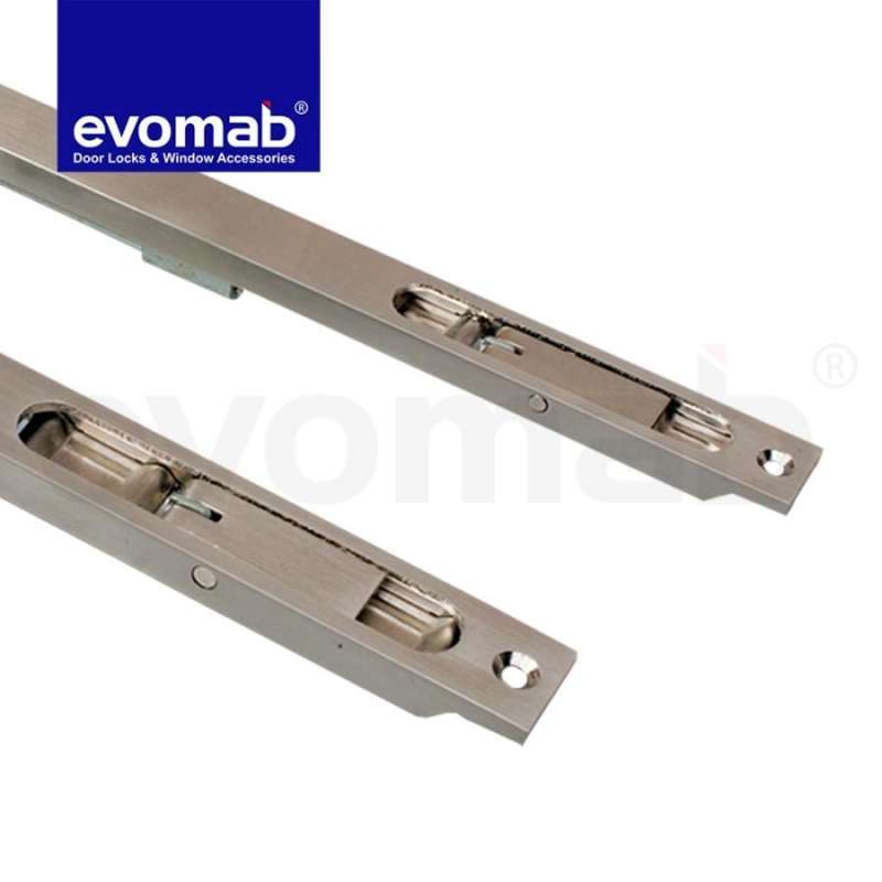 Promo Evomab Grendel Tanam Flush Bolt Kunci Atas Bawah Pintu 12 / 24 ...