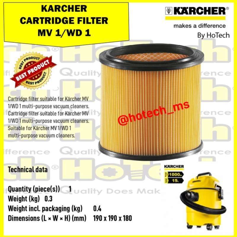 Promo Karcher Cartridge Filter For Wd 1 / Mv 1 Diskon 11% di Seller ...