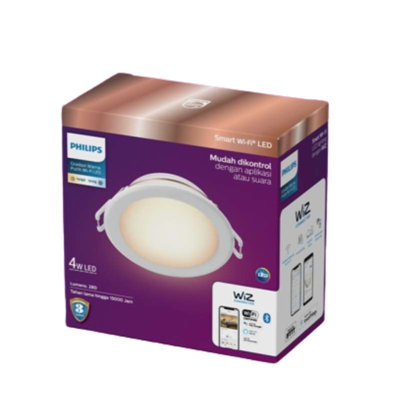 Jual Philips 4x Smart Wifi LED Downlight 4W Putih - Free Remote Control ...