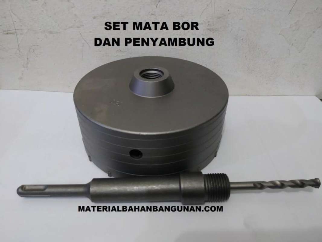 Jual Set Alat Penyambung Mata Bor Beton 150 mm Hollow Saw Core Bit ...