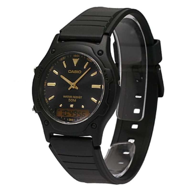 Promo Casio Analog Digital Jam Tangan Unisex Strap Karet AW-49HE-1A ...
