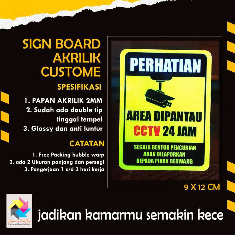 Jual Signboard, signage atau Papan Tanda Akrilik Custome Murah, Cepat ...