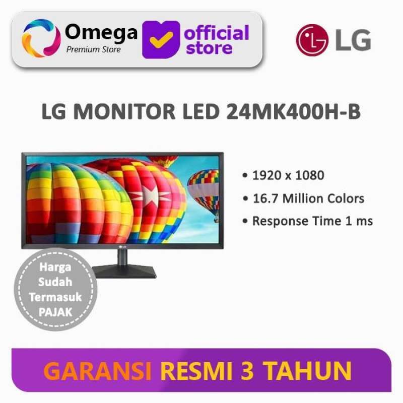 Jual LG 22MK400H-B 21.5 FHD Monitor AMD Radeon FreeSyncâ ¢ 1ms 75Hz HDMI di Seller Omega Premium ...