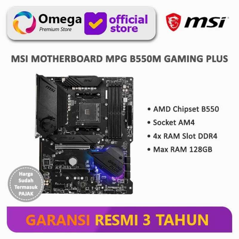 Jual MSI Motherboard MPG B550M Gaming Plus di Seller Omega Premium ...