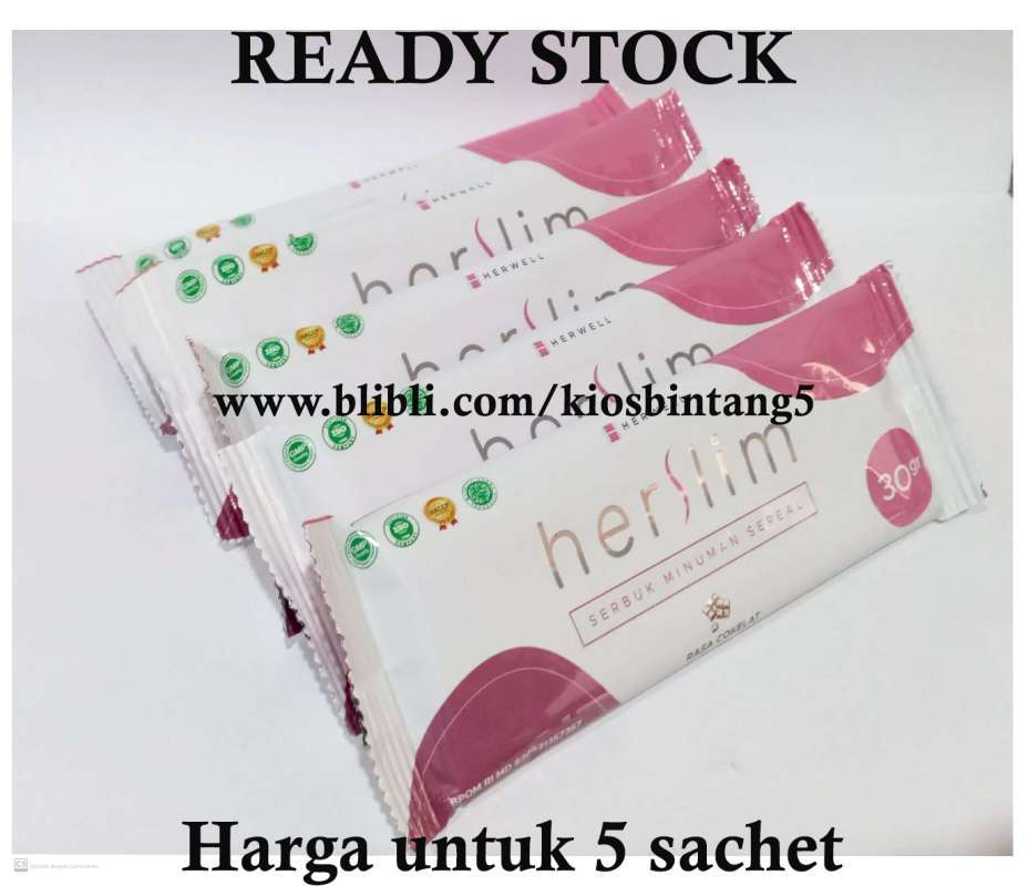 Promo Herslim Kemasan 5 Sachet - Meal Replacement Untuk Diet Yang Kaya ...