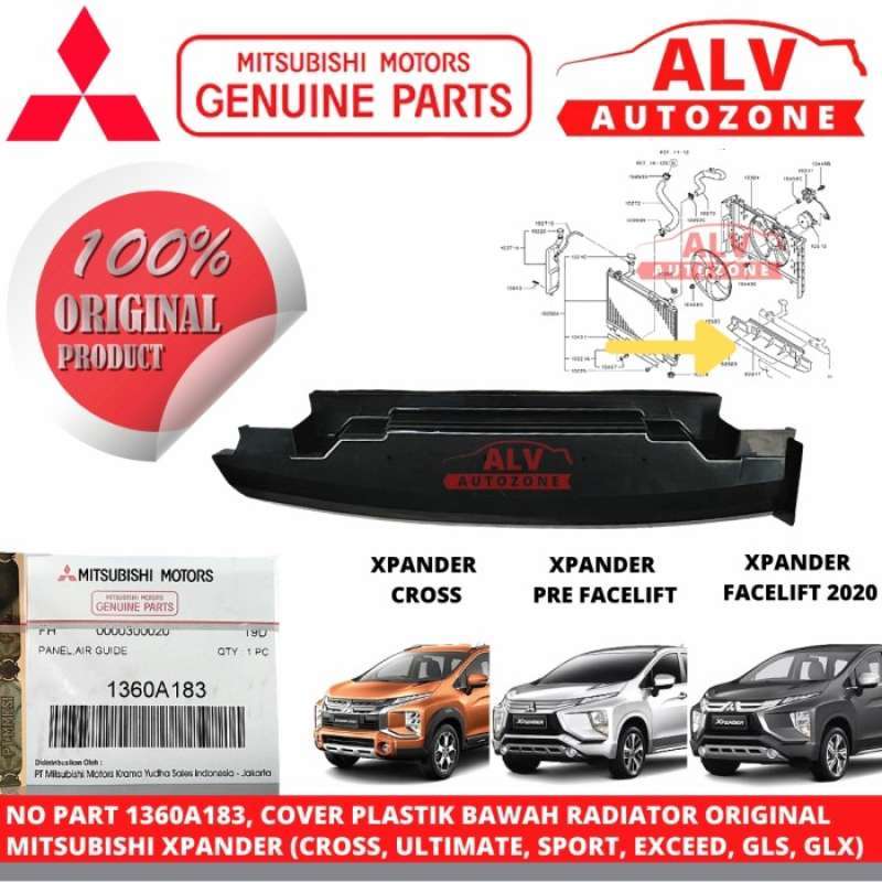Jual Cover Tatakan Plastik Bawah Radiator Original Xpander 1360a183 Di ...
