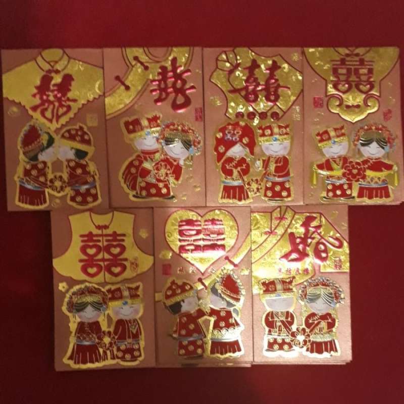 Jual Angpau angpao ang pau ang pao pernikahan pengantin lucu warna ...