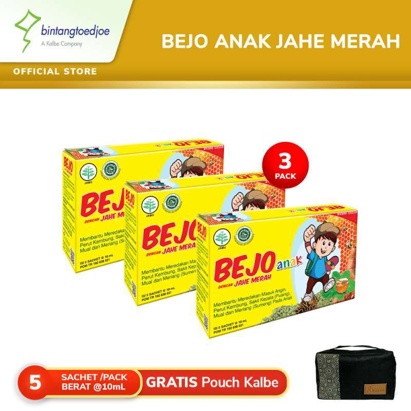 Promo Bejo Anak Jahe Merah Sachet 3 Pack (15 Sachet) Free Exclusive ...