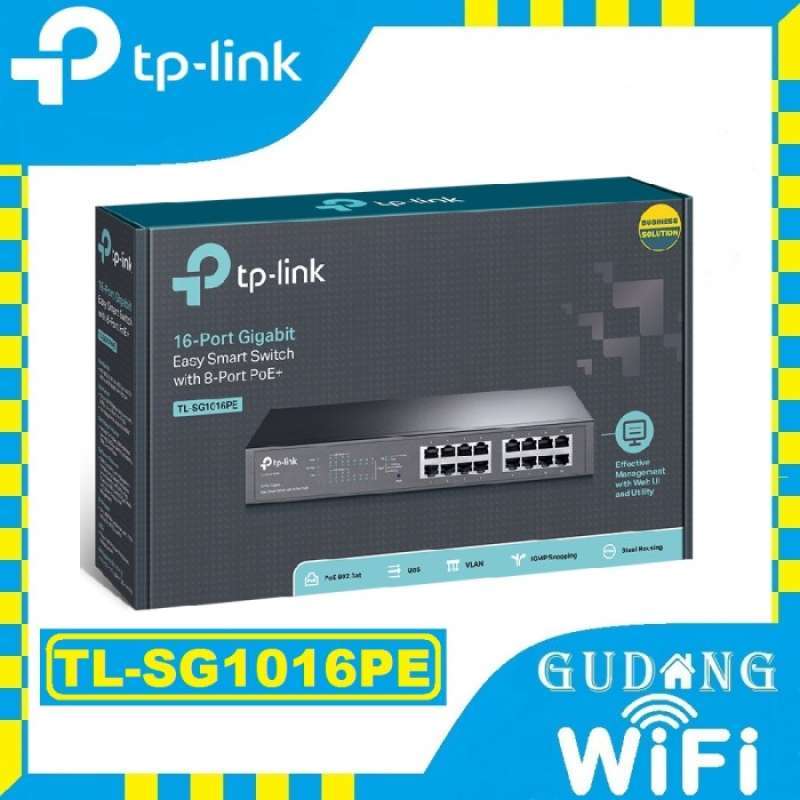 Promo Tp-Link Tl-Sg1016Pe 16-Port Gigabit Desktop/Rackmount Poe+ Easy ...