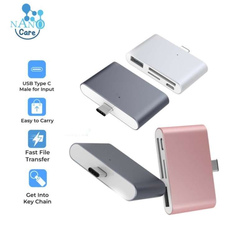 Promo Usb Type-C Card Reader 3.0 Micro Usb 4 In 1 Micro Sd Micro Tf ...
