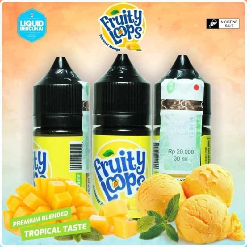 Jual Fruity Loops Summer Mango Salt 25mg 30ml Liquid Fruity Loops Salt