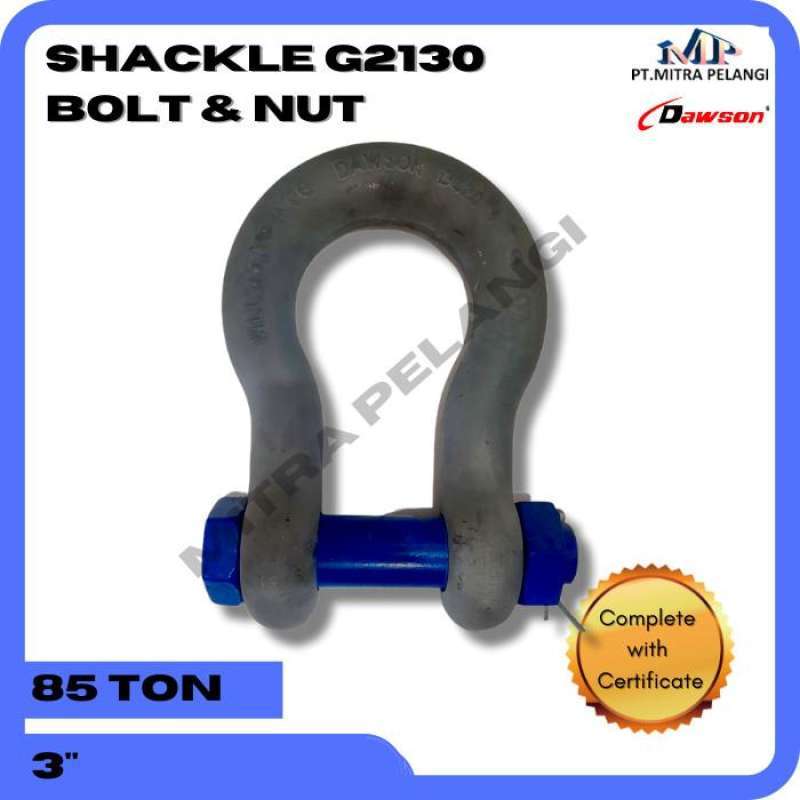 Jual Shackle / Segel Omega 3 - 85 Ton Hot Dip Galv. Bolt Type Dawson Di ...