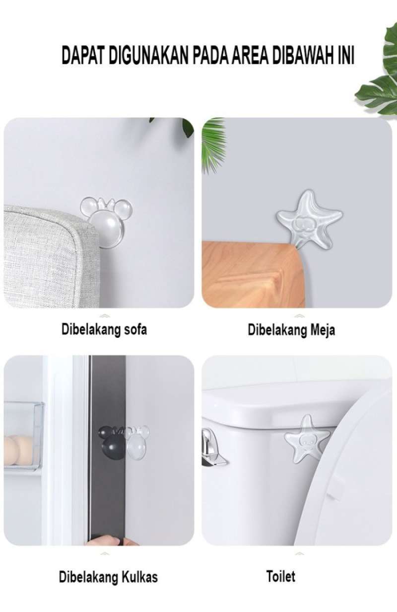 Promo PENAHAN GAGANG PINTU PROTEKSI DINDING PAD BUMPER SILIKON DOOR ...