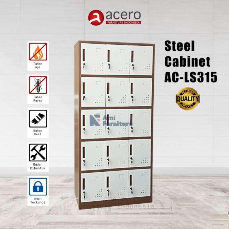 Jual Lemari Locker Besi Murah Locker Cabinet 18 Pintu LOKER AC-LS318 ...