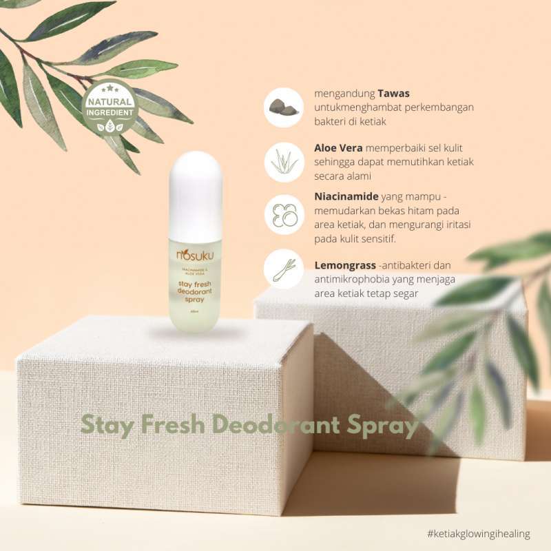 Jual Nosuku Bundling Hair Vitamist + Nosuku Stay Fresh Deodorant Spray ...