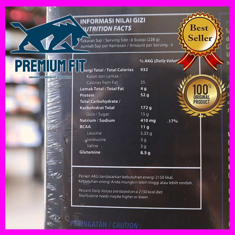 Jual Evolene Evo Mass 912 Gram Gr (2lbs) Bpom Halal Evomass Gainer Susu ...