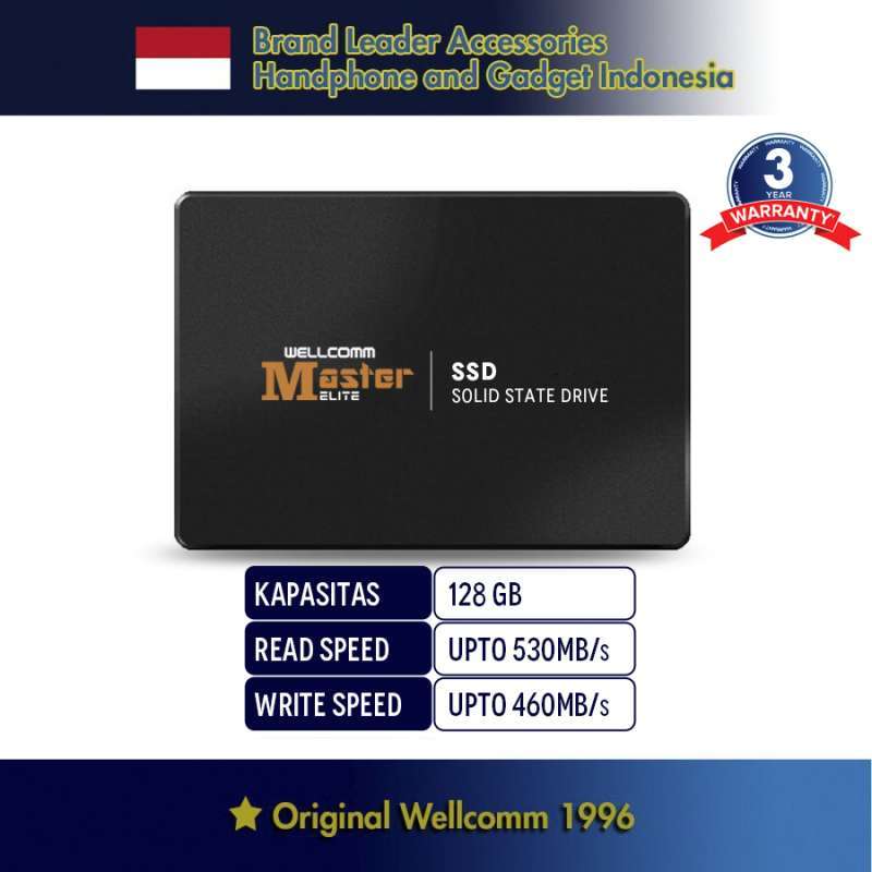 Promo Wellcomm SSD ELITE 128 GB SATA III 2.5/SSD 128 CADDY /SSD 128 KABEL SATA/SSD 128 EXTERNAL ...