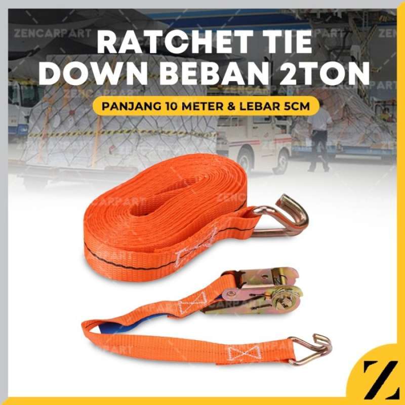 Jual Ratchet tie down 2 ton 10 meter / Webbing cargo tali untuk truk ...
