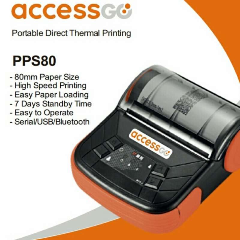 Promo Printer Bluetooth Mini Thermal 58Mm Accessgo Struk Barcode - 80mm ...