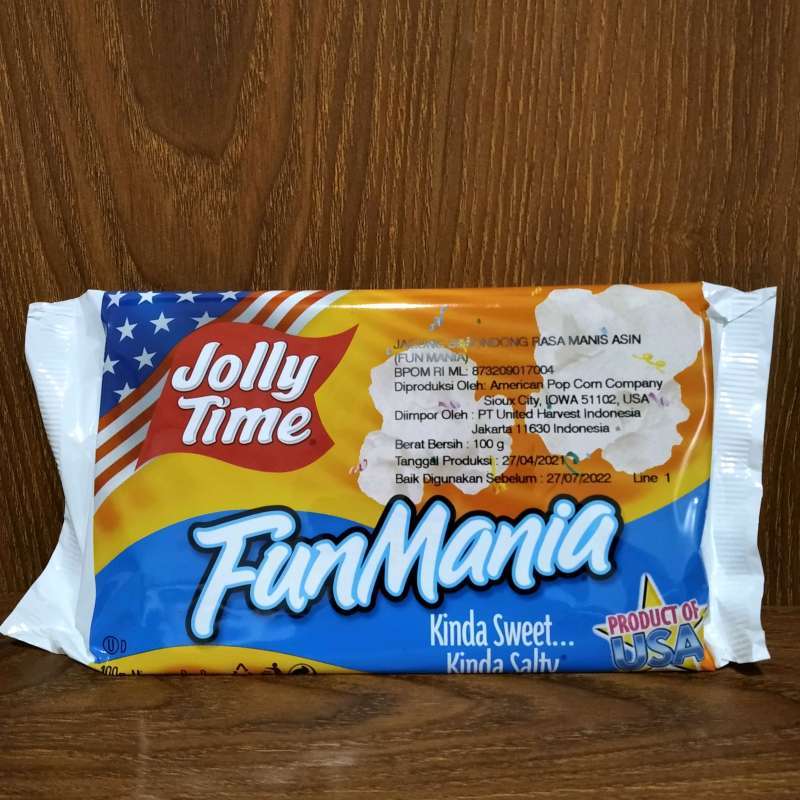 Jual Jolly Time Popcorn Fun Mania Rasa Manis Asin di Seller 101 Store ...