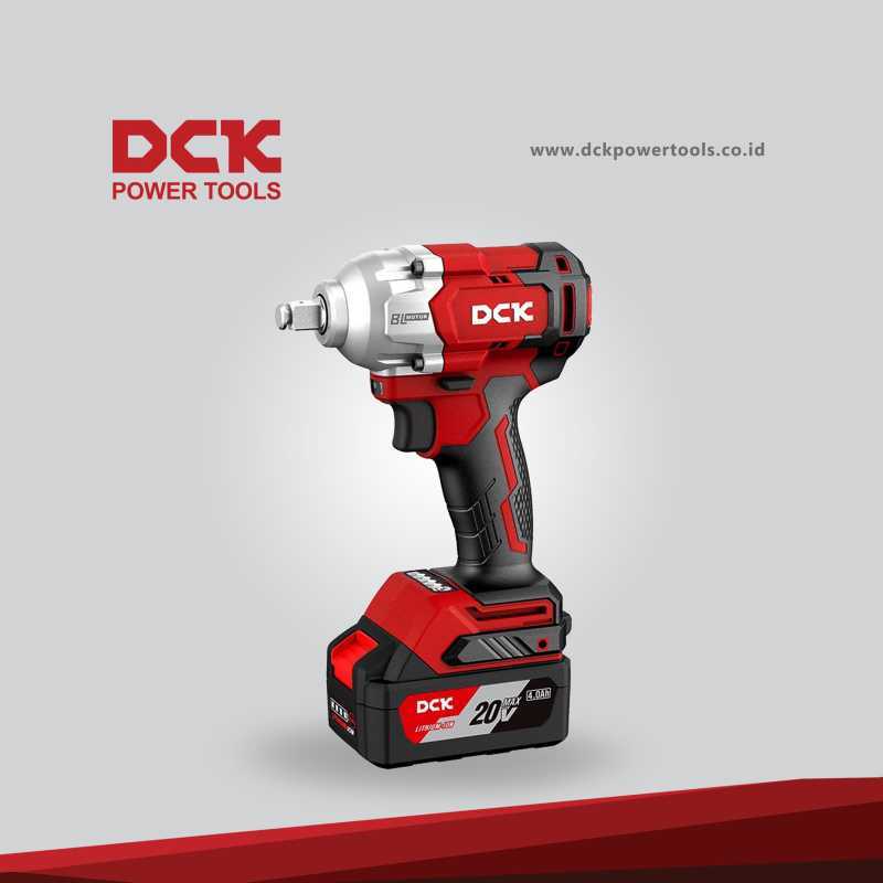 Jual Cordless Brushless Impact Wrench 1/2 DCK KDPB488 Sock Batere 20V ...