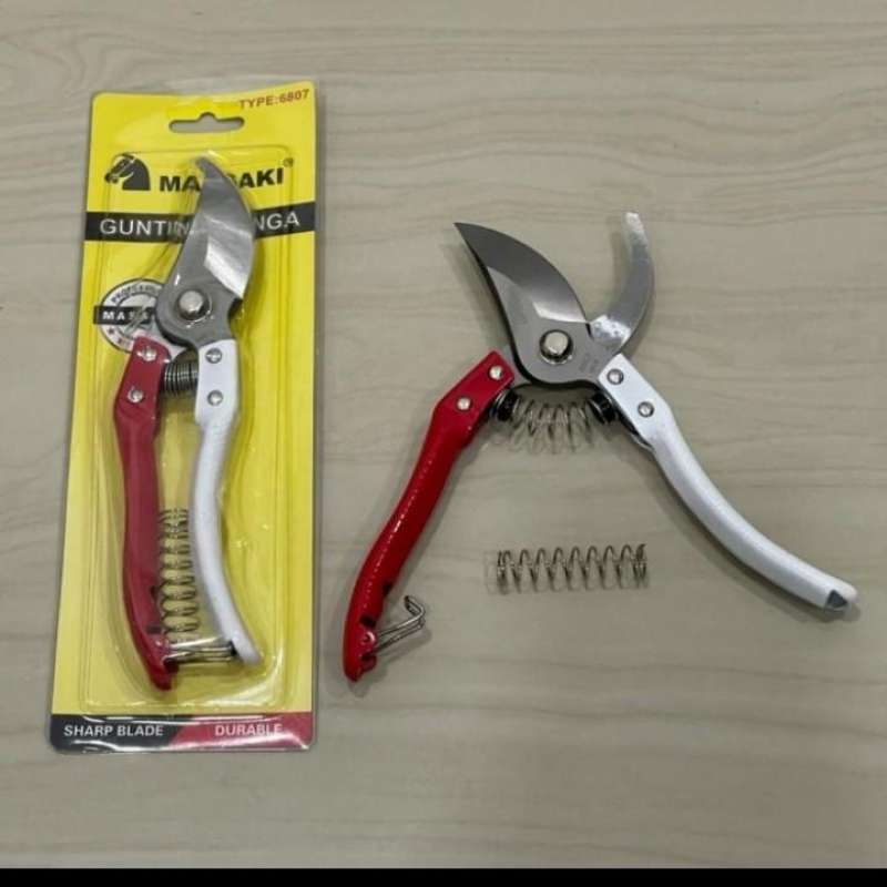 Jual gunting dahan ranting tanaman 8 merah putih massaki di Seller ...