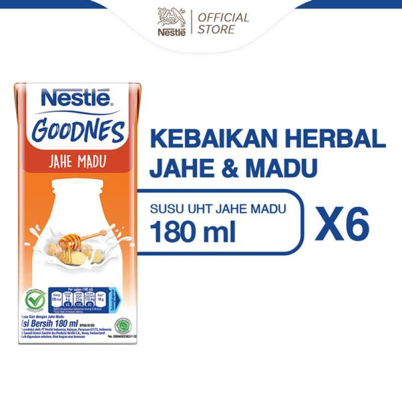 Jual Nestle GOODNES Susu UHT Jahe Madu [180ml x 6pcs] di Seller Nestle ...