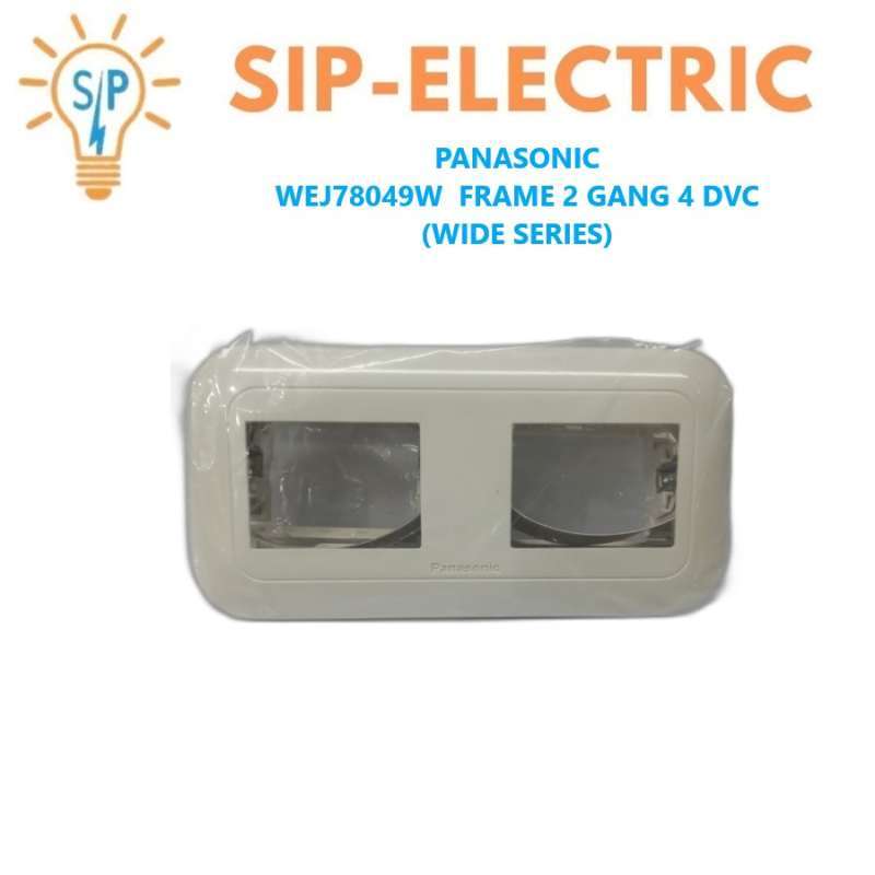 Jual PANASONIC FRAME RUMAH SAKLAR SERI GANDA 2 GANG 4 DEVICE WEJ 78049W ...