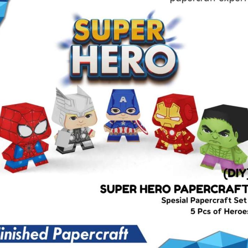 Jual Papercraft (DIY) Super Hero Kids - 5 pcs of Super Hero Kids di ...