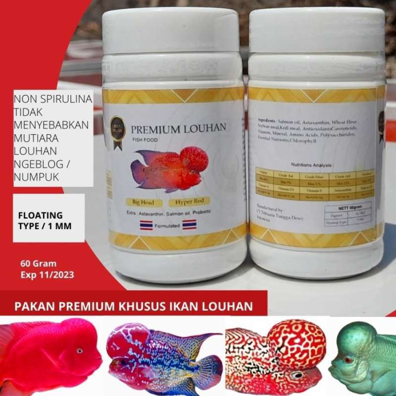 Jual Pakan Premium ikan Louhan 60 Gram di Seller Demi Pellets ...