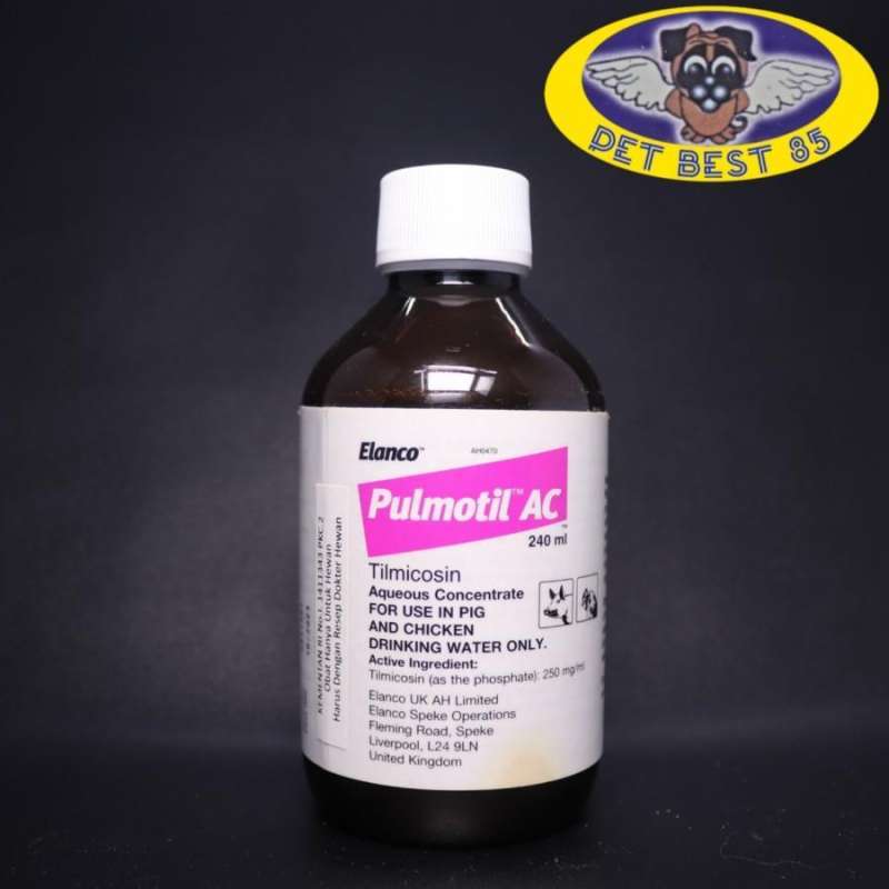 Jual Pulmotil AC 240ml Obat Untuk Mengatasi nyekrek CRD Pada Ayam ...