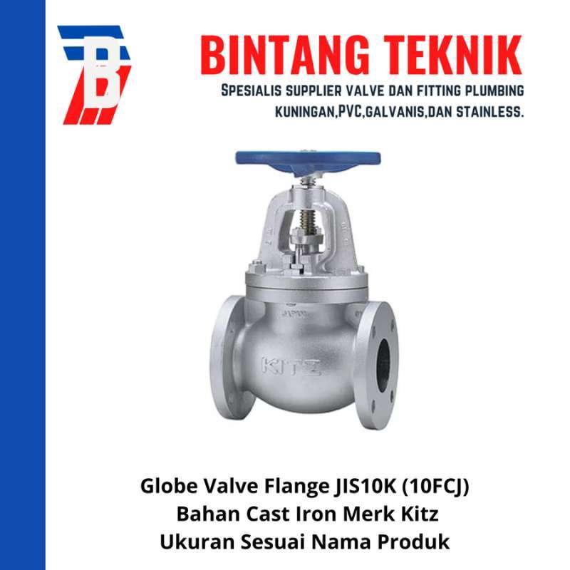 Jual Globe Valve 2 inch Cast Iron Flange JIS 10K Kitz (10FCJ) di Seller Toko Bintang-Teknik ...