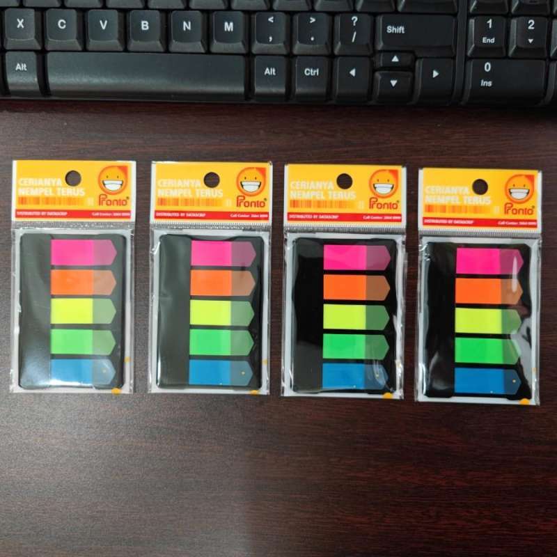 Jual Sticker Penanda Index Tabs Pronto Arrow Z-Type Plastic | 5x20 ...