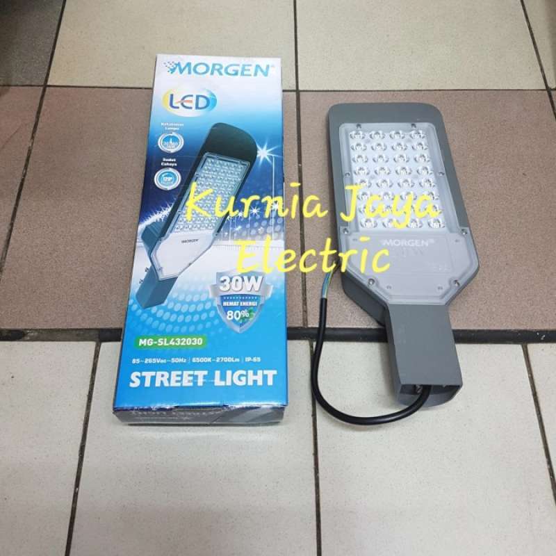 Jual Morgen Lampu Jalan Led Street Light Pju 30W 6500K Bodi Kotak di ...