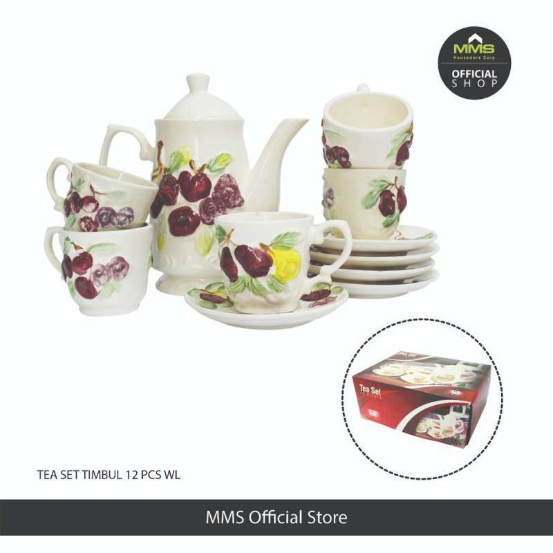 Jual MMS Tea Set Timbul/Tea Set Motif di Seller Dapoer Laris ...