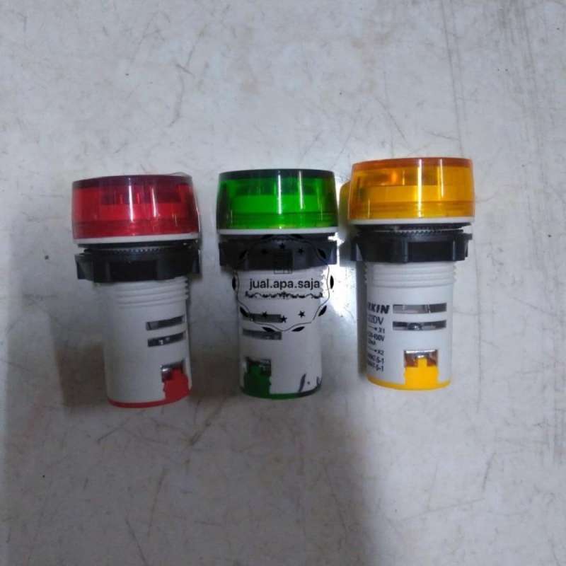 Jual PILOT LAMP VOLT METER INDIKATOR LAMPU 22MM LED LARKIN KUNING di ...