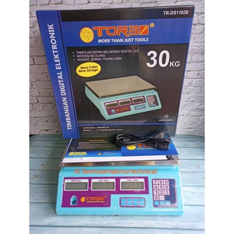Jual TORA 30 KG Timbangan Duduk Laundry Digital Scale 30KG di Seller Sentosa Makmur Technical ...