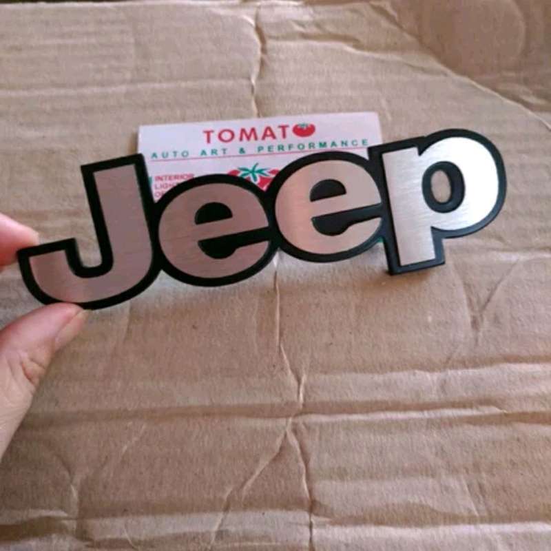 Jual Emblem jeep silver stiker jeep plat di Seller tomato auto - jl ...