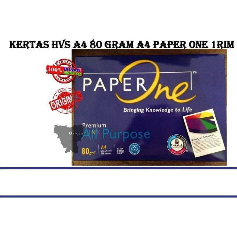 Jual Kertas Paper One A4 80 gram/Kertas Fotokopi/Kertas Print di Seller ...