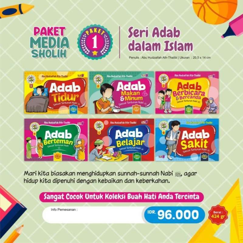 Jual Buku Bacaan anak Seri Belajar Sunnah ADAB DALAM ISLAM Ada 6 Buku ...