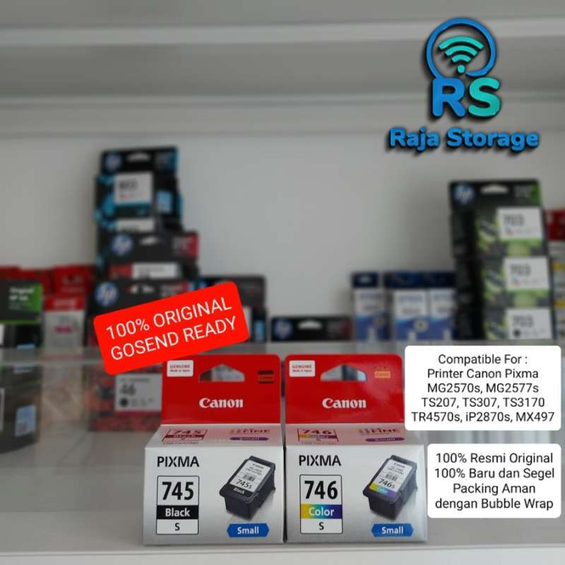 Promo Canon PG745S CL746s Black Color Ink FINE Paket Cartridge Tinta PG ...