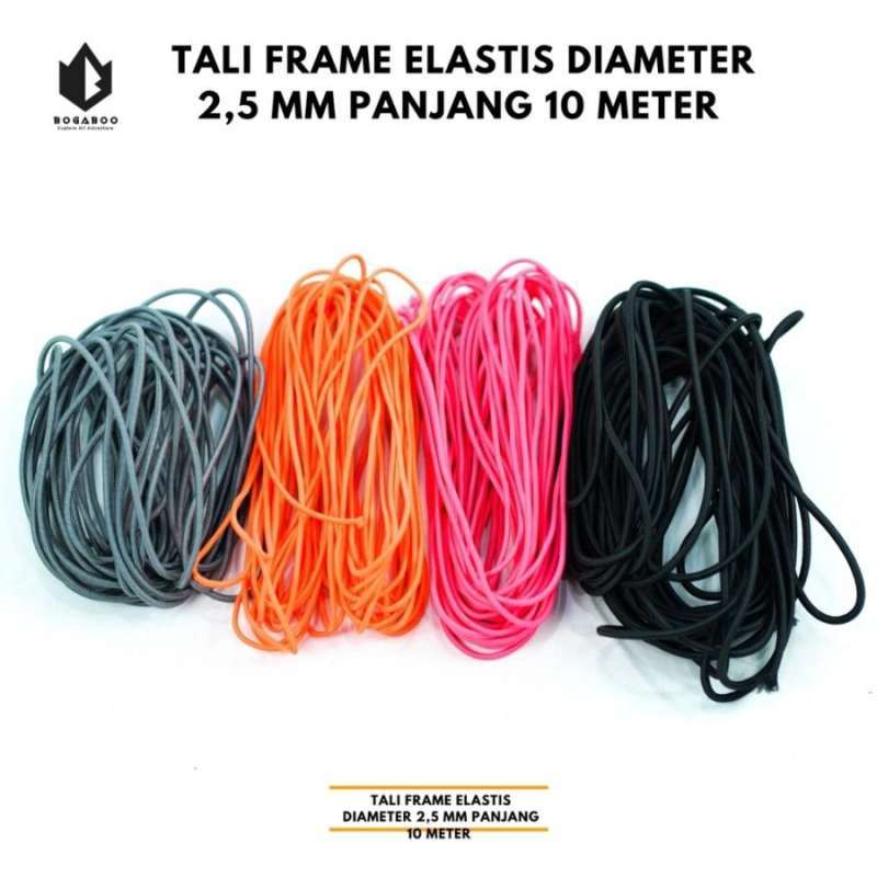 Jual tali frame elastis stretch line tent tali karet 2.5mm alloy fiber ...