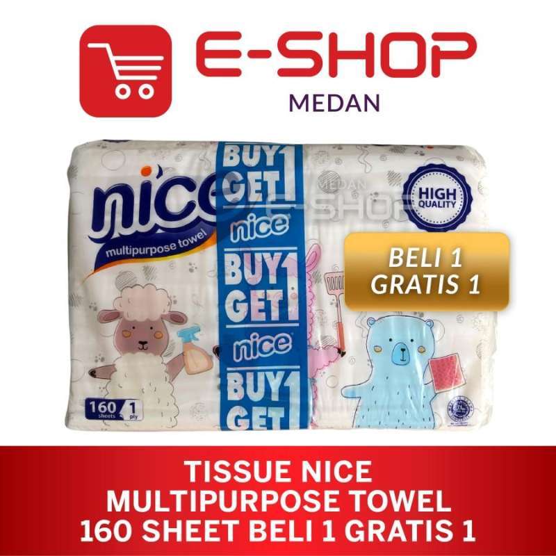 Jual Tisu Tissue Nice Multipurpose Towel Napkin 160 Sheets Buy 1 Get 1 ...