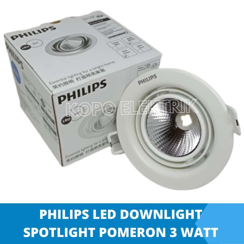 Jual Downlight Led Philips Recessed Spot Light 59774 Pomeron 3 Watt Di ...