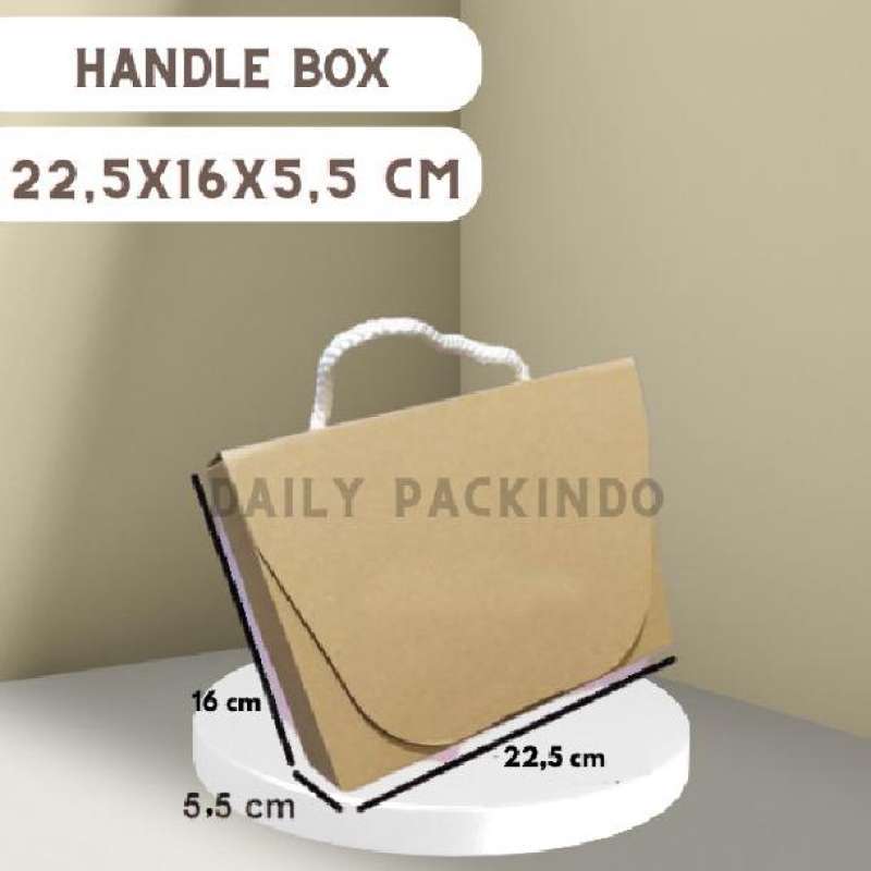 Jual [Min Beli 10 Pcs/Klik 10 kali] Box Packaging Kardus Handle Hampers Souvenir Kue Ukuran 22 ...