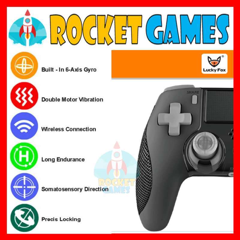 Jual Lucky Fox Wireless Controller For Ps4 - Black Lf 0288 / Stick ...