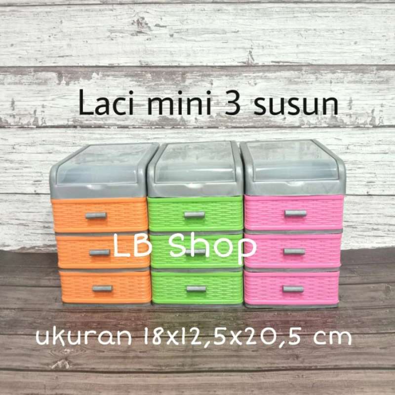 Promo Laci mini plastik 3 susun/lemari plastik kecil/rak plastik ...